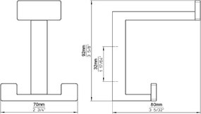 Siro Nábytkový věšák KARA L mosaz