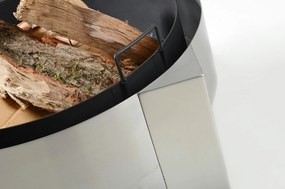 Designové ohniště FUEGO, průměr 58 cm, nerez, stříbrná