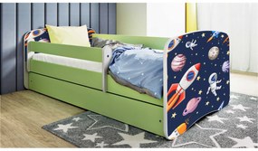 Dětská postel Babydreams vesmír zelená