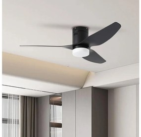 ZEVENTI - LED Stropní ventilátor PADUA LED/18W/230V Wi-Fi Tuya černá + DO