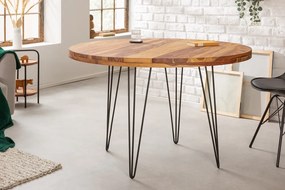 Designový kulatý jídelní stůl Elegant 120 cm Sheesham
