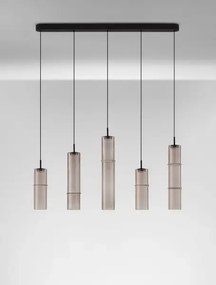 Designový lustr Sano 5 line Smoky