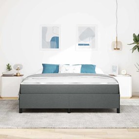 Postel s boxspringem Tmavě šedá 180 x 200 cm textil 3398879