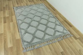 Koberec Berber 6844l. 3D světle šedý