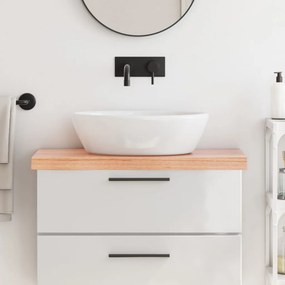 Koupelnová deska hnědá 80x40x(2-6) cm ošetřený masivní dřevo 3156118