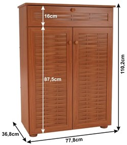 Tempo Kondela, s.r.o. Botník s dvířky FP-03, americká třešeň