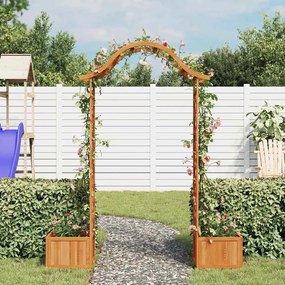 vidaXL Zahradní pergola s truhlíky masivní jedle [316388] Barva: Šedá