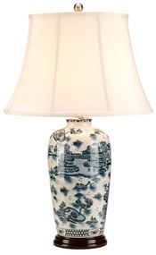 Čínská keramická lampa Elstead BLUE TRAD