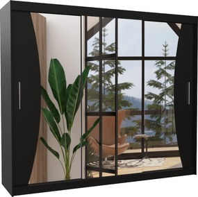 ADRK Furniture Skříň s posuvnými dveřmi a zrcadlem DIEGO 250 ADRK-SW-DIE-B-250