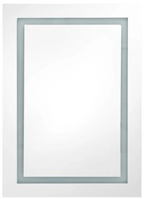 LED koupelnová skřínka se zrcadlem II - 50x13x70 cm | dub