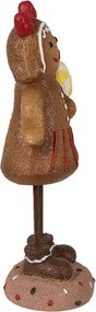 Vánoční dekorace Perníček Gingerbread dívka s lízátkem - 10*8*23 cm