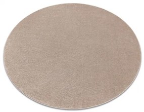 Dywany Luszczow Kusový koberec kulatý SOFTY Jednobarevný, béžový Rozměr koberce: 200 cm KRUH