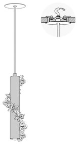 Moderní závěsné svítidlo FROZEN B-NI-CE (Stropní růžice) - ARTGLASS