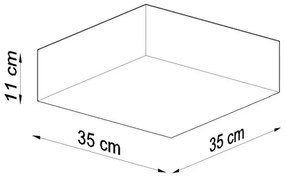 Sollux SL.0136 - Stropní svítidlo HORUS 35 2xE27/60W/230V černá