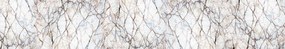 DIMEX | Fototapeta do kuchyně Textura bílého mramoru KI-350-273 | 350 x 60 cm | šedá, krémová, černá