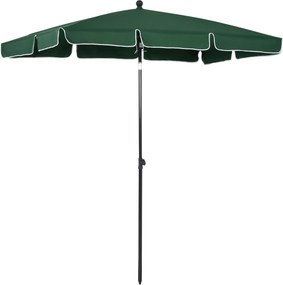 Aluminiový zahradní slunečník Outsunny 198x130x245 cm obdélníkový slunečník se sklopnou funkcí pro terasu a zahradu Zelený | Aosom