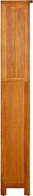 Knihovna s 5 policemi 45 x 22 x 140 cm masivní dubové dřevo 331741