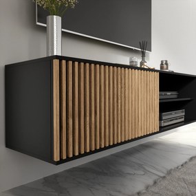 Meorati 150 TV skříňka Závěsný otřepy/Řemeslný dub
