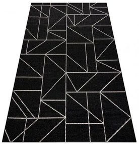 Dywany Luszczow Kusový koberec SIZAL FLOORLUX 20605 Černá / stříbrný TROJÚHELNÍK, GEOMETRICKÝ Rozměr koberce: 120 x 170 cm