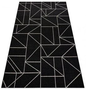 Dywany Luszczow Kusový koberec SIZAL FLOORLUX 20605 Černá / stříbrný TROJÚHELNÍK, GEOMETRICKÝ Rozměr koberce: 240 x 330 cm
