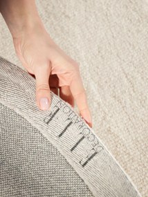 ELLE Decoration, Kusový koberec Puristic Knots 106318 Natural White kruh z kolekce Elle, 200x200 (průměr) kruh, bílá, ložnice
