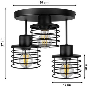 Belis Přisazený lustr BONOX 3xE27/60W/230V BE0151