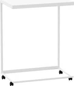 vidaXL Odkládací stolek s kolečky 55x35x70 cm kompozitní dřevo [343103] Barva: Bílá