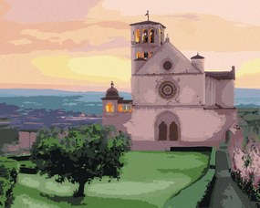 zuty zuty - malování podle čísel - bazilika svatého františka z assisi, itálie (ted davis), 80x100 cm, pl