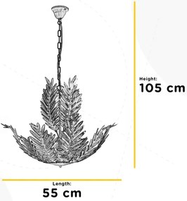 ONLI - Lustr na řetězu FELCE 5xE14/6W/230V krémová