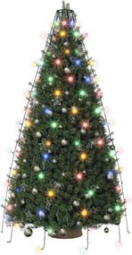 Světelná síť na vánoční stromek 150 barevných LED diod 150 cm 328868