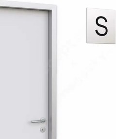 ACCEPT Označení podlaží - písmeno "S" - stříbrná tabulka - černý popis