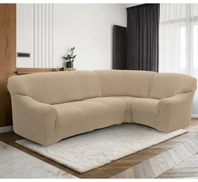 Forbyt Napínací potah na rohovou sedačku Denia smetanová, 340 - 540 cm x 60 - 110 cm