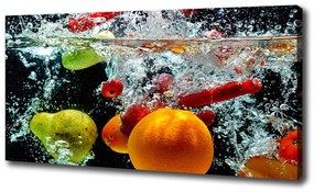 Wallmuralia Foto obraz canvas Ovoce pod vodou 100x50