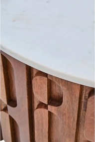 Kulatý konferenční stolek s mramorovou deskou v přírodní barvě ø 70 cm Torcino – Premier Housewares