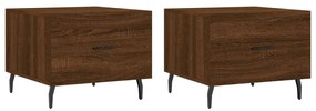 Konferenční stolky 2 ks hnědý dub 50x50x40 cm kompozitní dřevo - Default Title