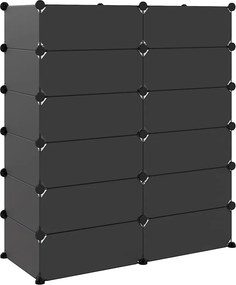 Botník černý 94,5 x 36,5 x 106 cm PP 340563