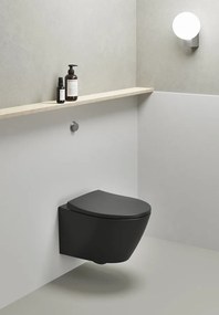 GSI MODO závěsná WC mísa, Swirlflush, 37x52cm, černá dual-mat 981626