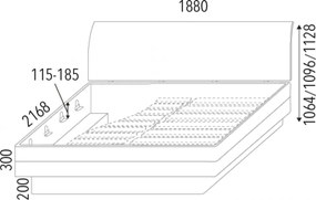 Domestav FANTAZIE GRANDE manželská postel nastavitelné čelo oblé 180 cm dub cink olejovaný