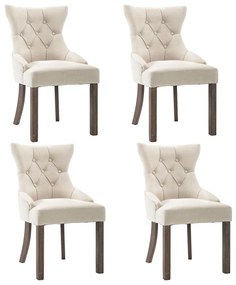 Jídelní židle 4 ks béžové textil,  3058303