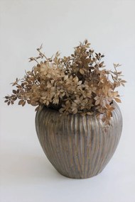 Hnědě zlatý keramický květináč 23cm