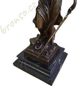 Spravedlnost Themis – Justitia, bronzová socha bohyně práva, elegantní umělecká dekorace