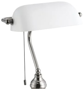 Eglo 901019 - Stolní lampa BANKER 1xE27/60W/230V bílá/lesklý chrom