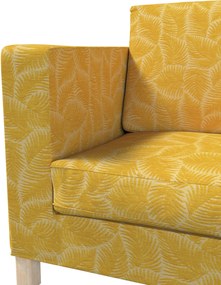 Potah na pohovku IKEA  Karlanda rozkládací, krátký barva žlutá látka pletený vzor, vzorované