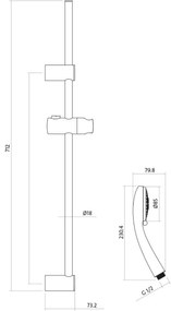 Cersanit S952-004-Sprchová sada s baterií +umyvadlová baterie MILLE lesklý chrom