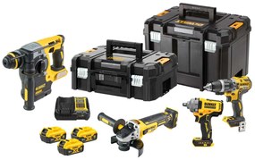 DeWALT - 10dílná sada AKU nářadí, baterií a nabíječky DCK428P3T
