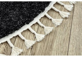Kusový koberec Shaggy Berta antracitový kruh 160cm