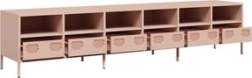 TV skříňka růžová 202 x 39 x 43,5 cm ocel válcovaná za studena 3307156