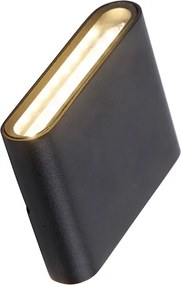 Moderní venkovní nástěnné svítidlo černé 11,5 cm vč. LED IP65 - Batt