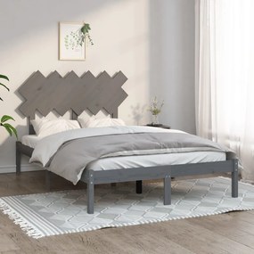 Rám postele šedý 120 x 200 cm masivní dřevo,  3104865