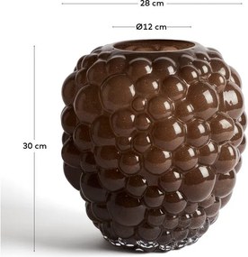 Hnědá skleněná váza (výška 30 cm) Mure – Kave Home